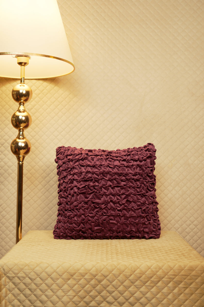 Purple Smocking cushion – Design station